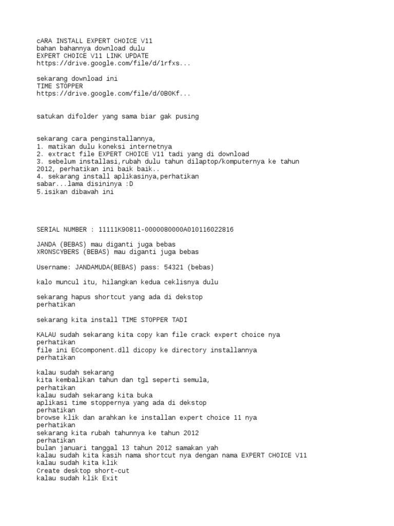 Cara Instalasi (Baca Dulu) | PDF