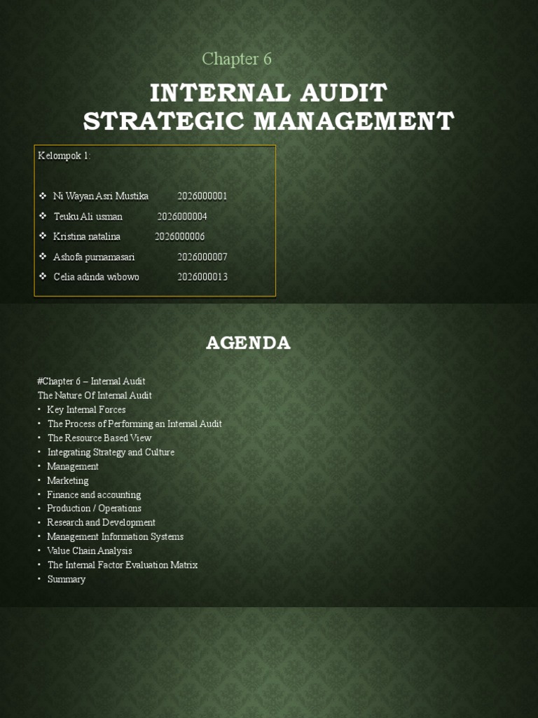 BAB 6 Internal Audit - Management Strategic | PDF