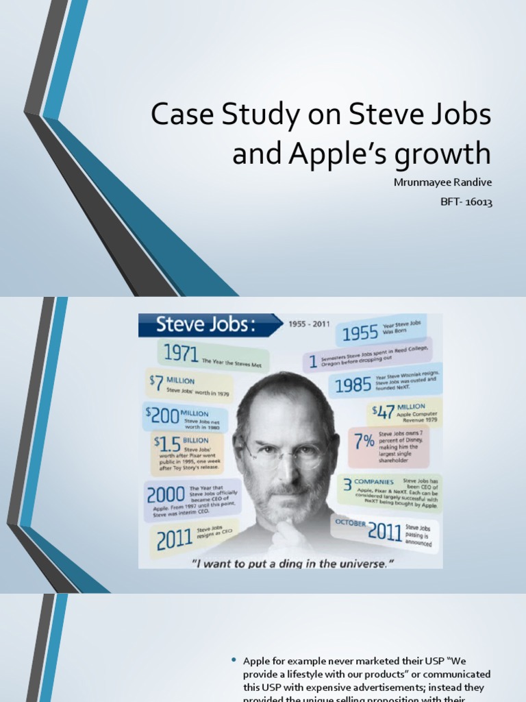 Case Study On Steve Jobs and Apple's Growth | PDF | Apple Inc. | Macintosh
