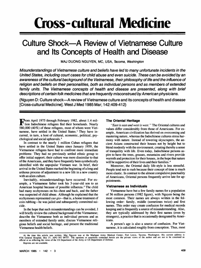 Medidine: and Concepts Health and | PDF | Vietnam | Family