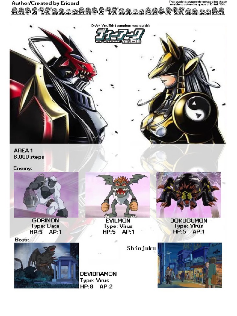 D-Ark 15th Anniversary Complete Map Guide From Ericard | PDF