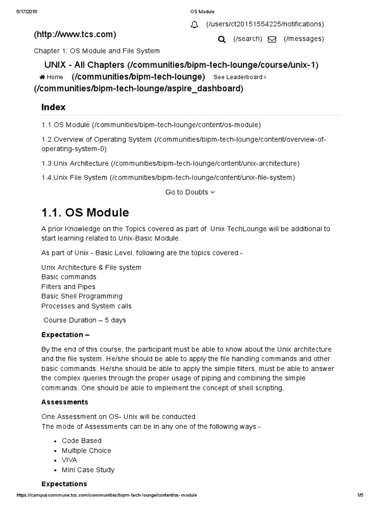 1.1. OS Module: Home See Leaderboard | PDF | Unix | Operating System