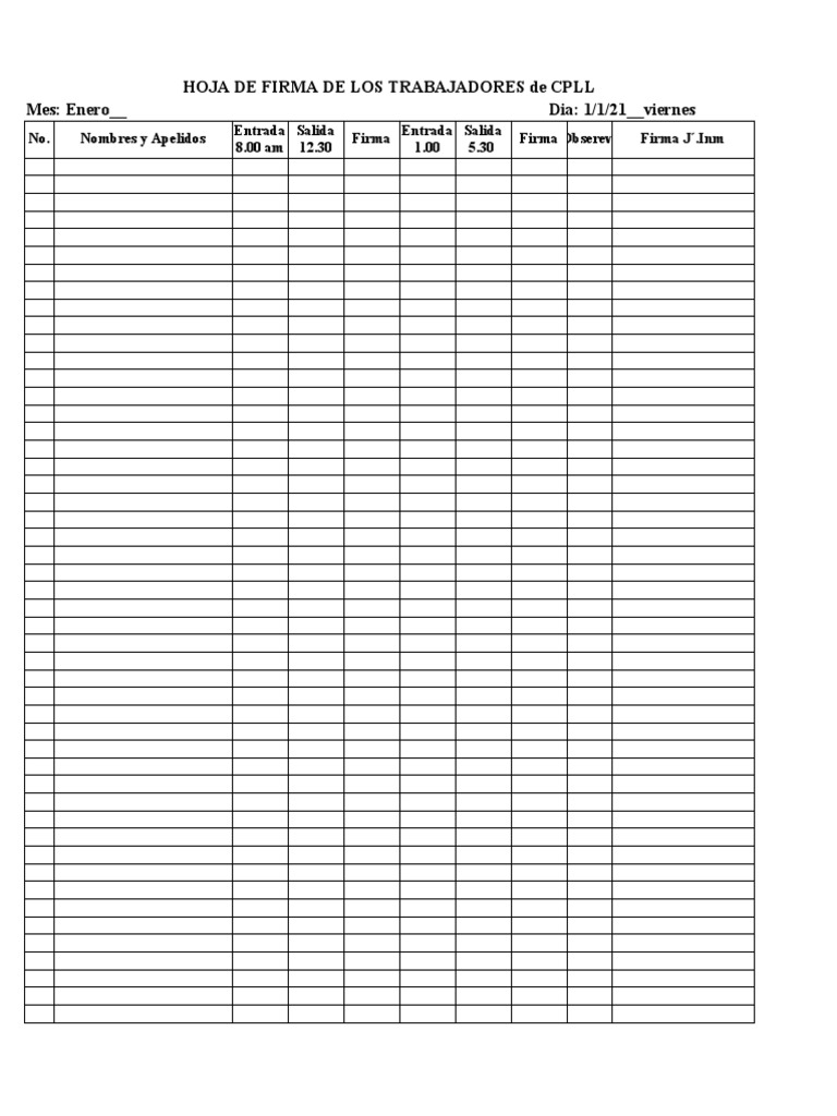 Hoja de Firma 2021. | Descargar gratis PDF | Plantas