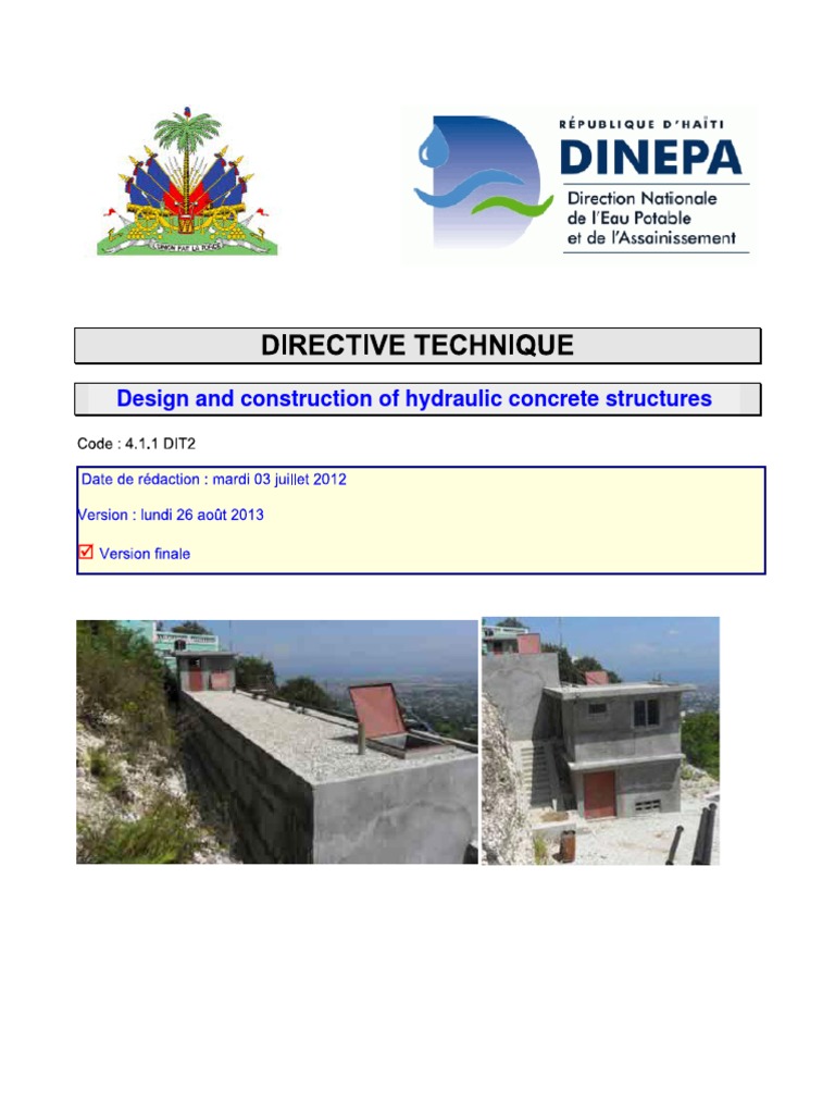 Directives pour ouvrages hydrauliques en béton | PDF | Génie du bâtiment | Secteurs de l'économie