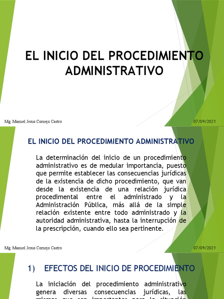 Inicio del Procedimiento Administrativo | PDF | Mandato | Ley procesal