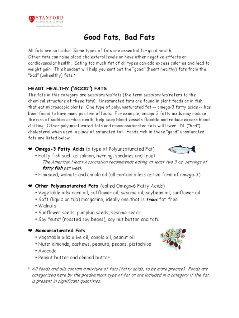 Good Fats Bad Fats | PDF | Fat | Vegetable Oil