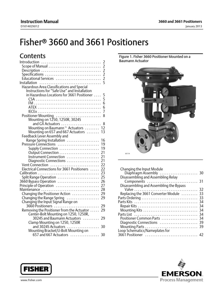Fisher R 3660 and 3661 Positioners: Instruction Manual | PDF | Screw ...