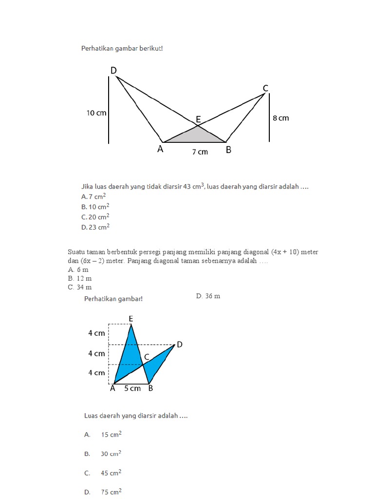 Latihan Soal Segitiga Dan Segiempat | PDF