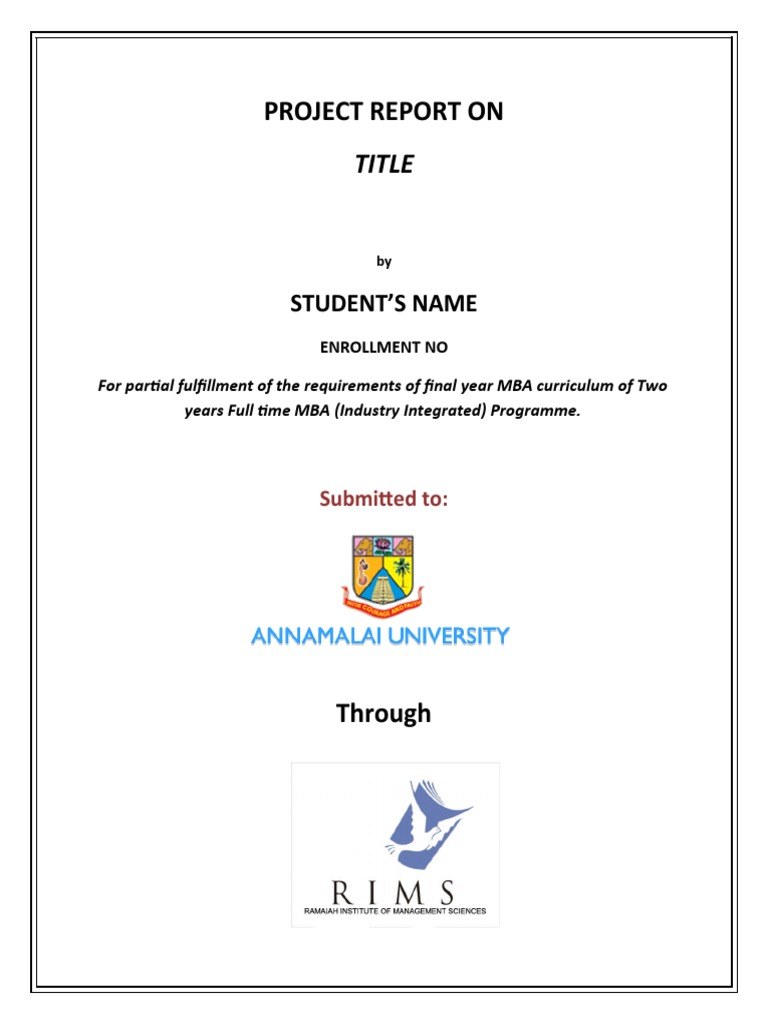 Blank Format-Project Report | PDF
