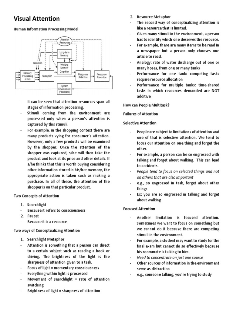 Attention Notes | PDF | Attention | Information