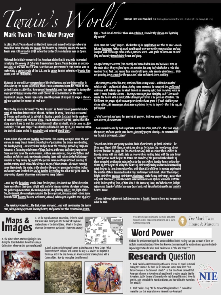War Prayer | PDF | Mark Twain | Hawaii