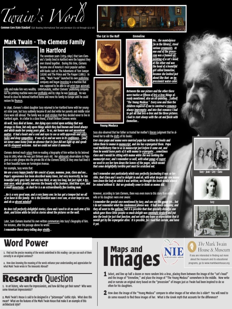 Twain's Worl : Word Power Research Question | PDF | Mark Twain