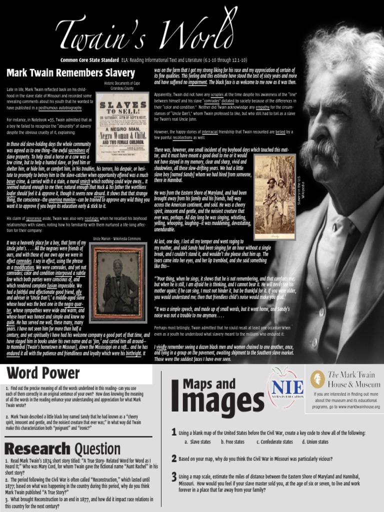 Slavery | PDF | Mark Twain | American Civil War