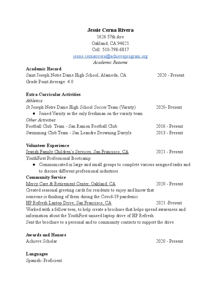Jessie Cerna Rivera Resume 2021 3 | PDF