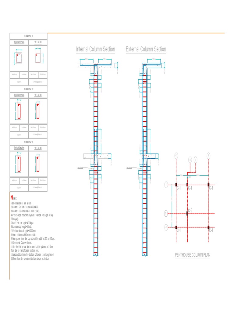 Internal Column Section External Column Section | PDF | Applied And ...