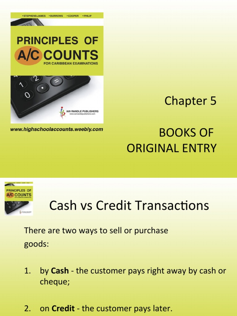 Chapter5 Principles of Accounts For Caribbean Students | PDF | Receipt ...