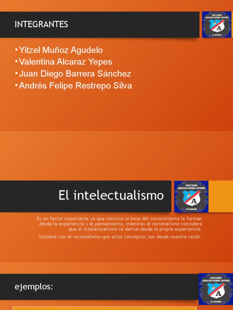 El Intelectualismo Presentacion | PDF | Comprensión | Conocimiento
