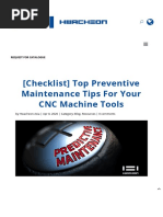 VMC Checklist | PDF | Numerical Control | Engineering