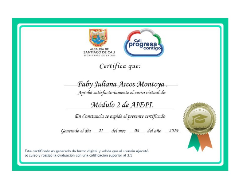 Certificado Modulo 2 | PDF