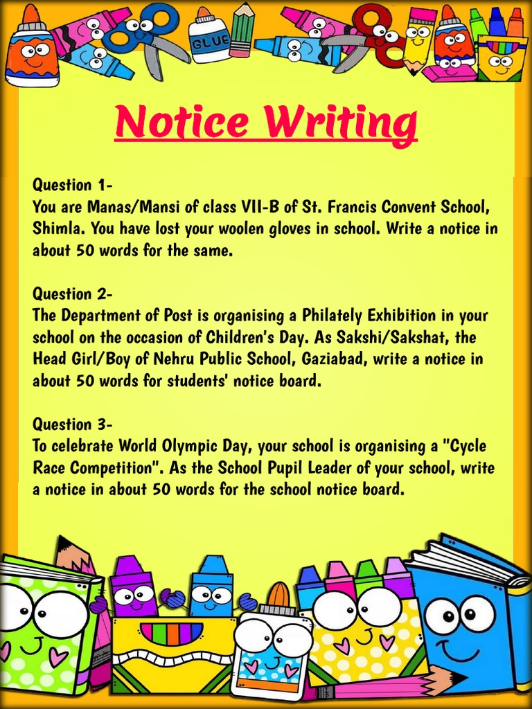 Notice Writing | PDF