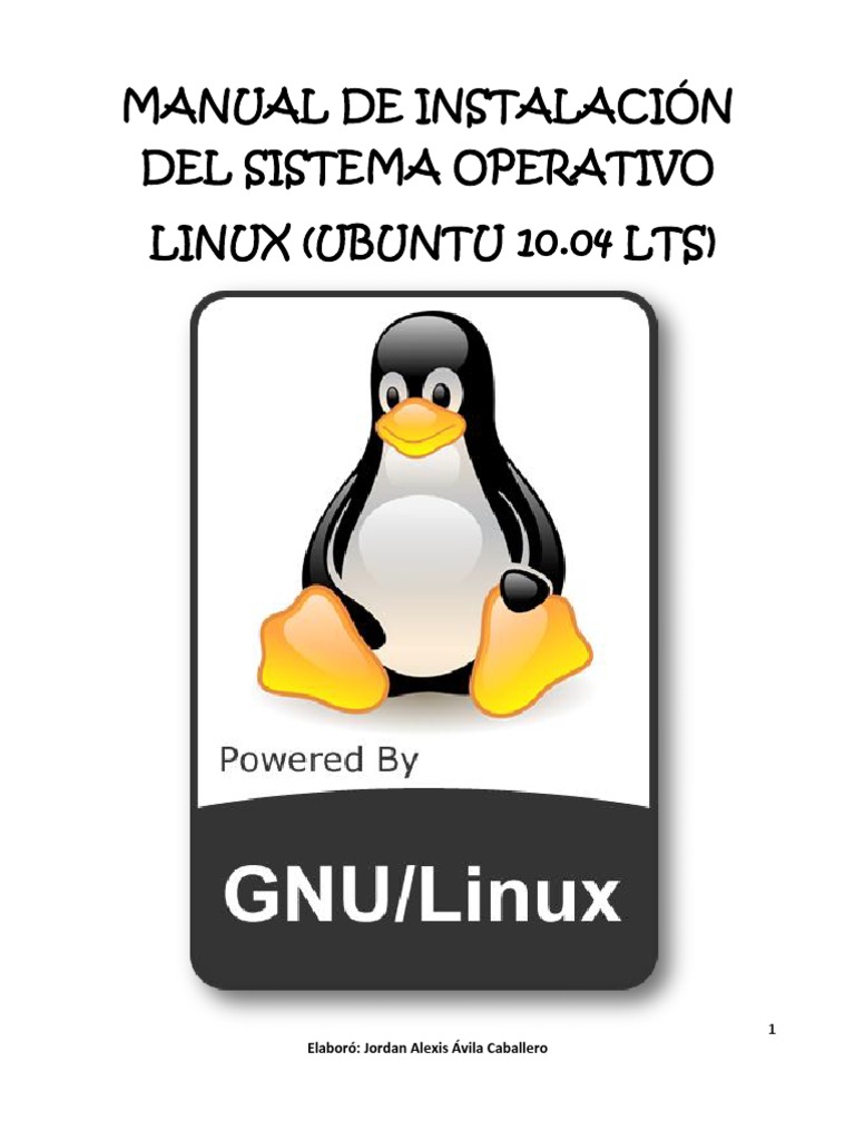 Manual de Instalación Del Sistema Operativo Linux (Ubuntu 10.04 LTS) | PDF | Familias de ...