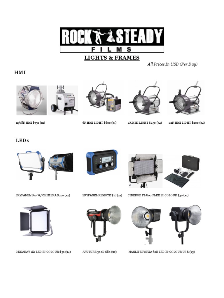 Grip Lighting Equipment List 2021-4 | PDF | Games & Activities | Home ...