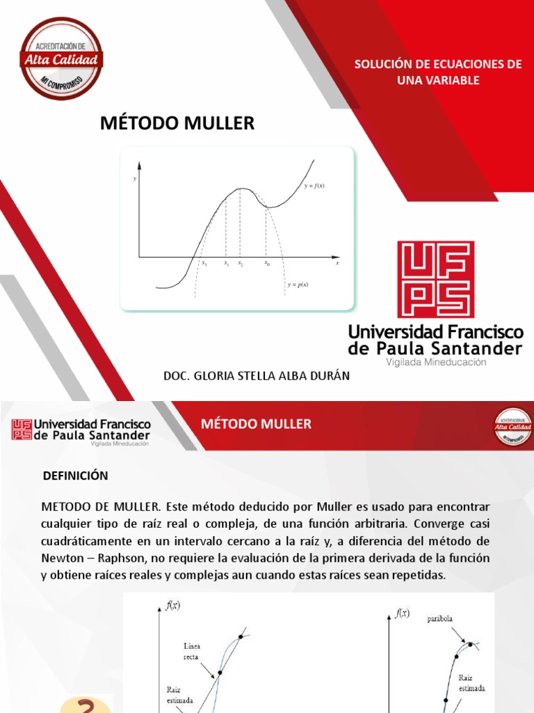 Método de Muller | PDF | Ecuación cuadrática | Algoritmos