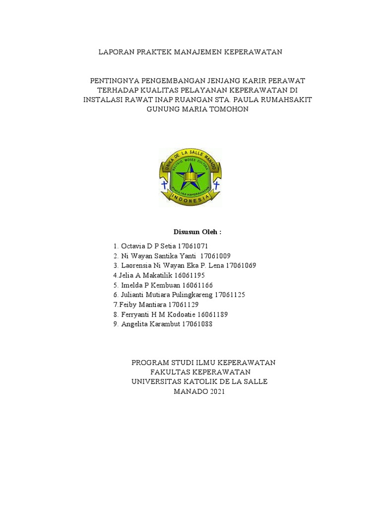 Pengembangan Karir Perawat di RS Gunung Maria | PDF