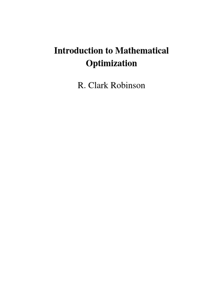 Introduction To Optimization Pdf Mathematical Optimization Linear Programming