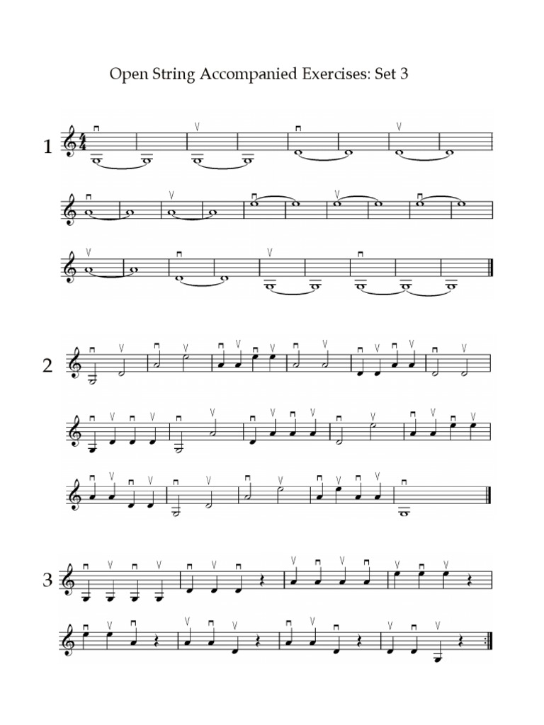 001 Open - String - Duets - Set - 3 | PDF