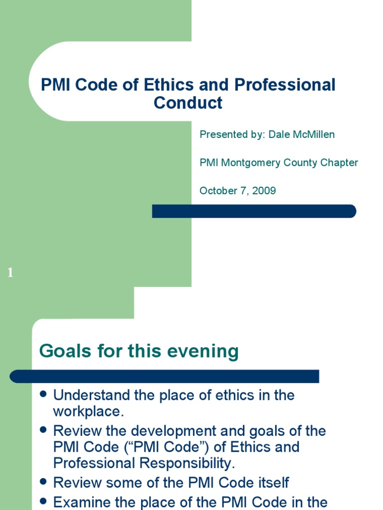 PMI Code of Ethics and Professional Conduct | PDF | Applied Ethics | Business