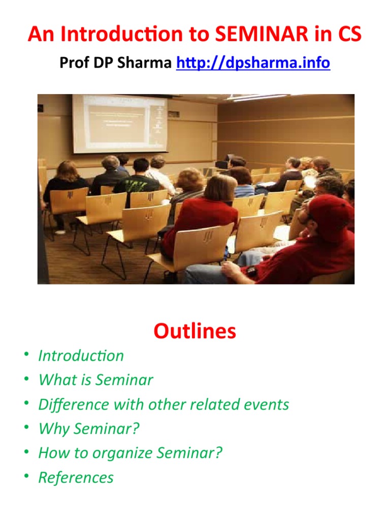 Chapter 1 A Seminar - Colloquium | PDF
