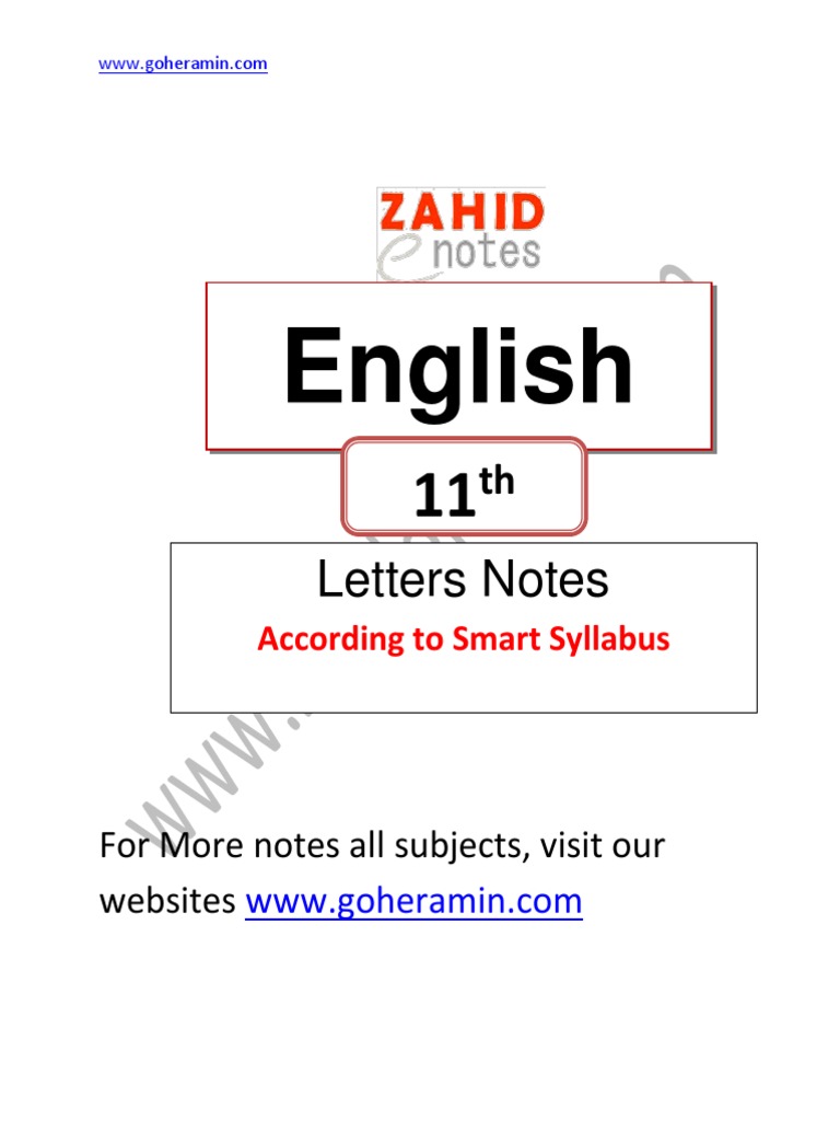 1st Year Letter Notes | PDF