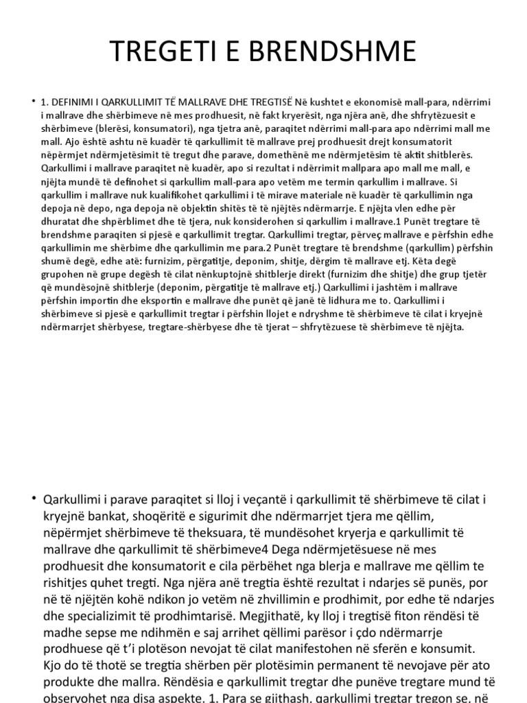 Tregeti e Brendshme Tregu, Faktoret, Funksionet 1 1 | PDF