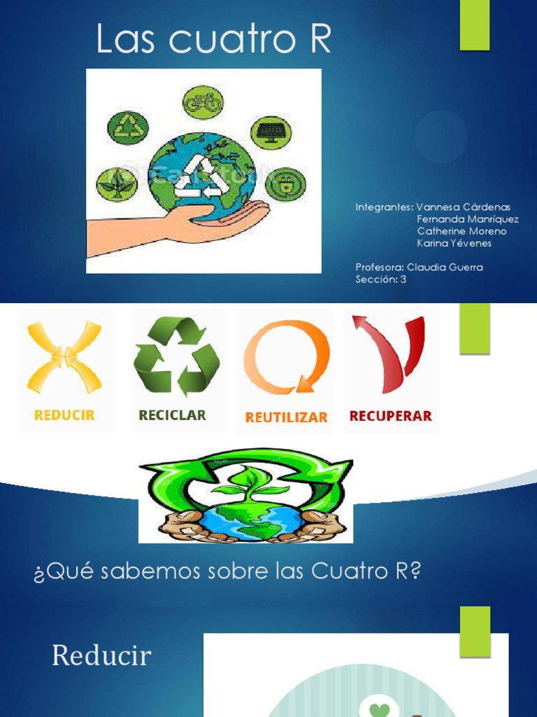 Las Cuatro R: Reducir, Reciclar, Reutilizar, Recuperar | PDF ...