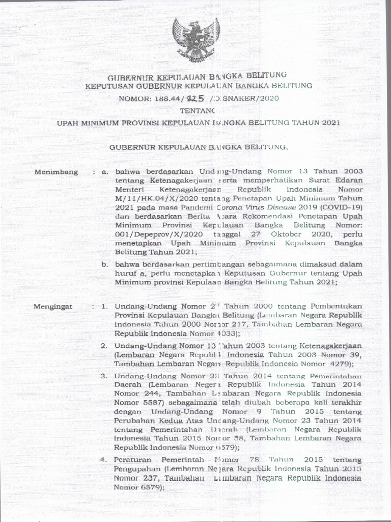 Ump Bangka Belitung 2021 | PDF