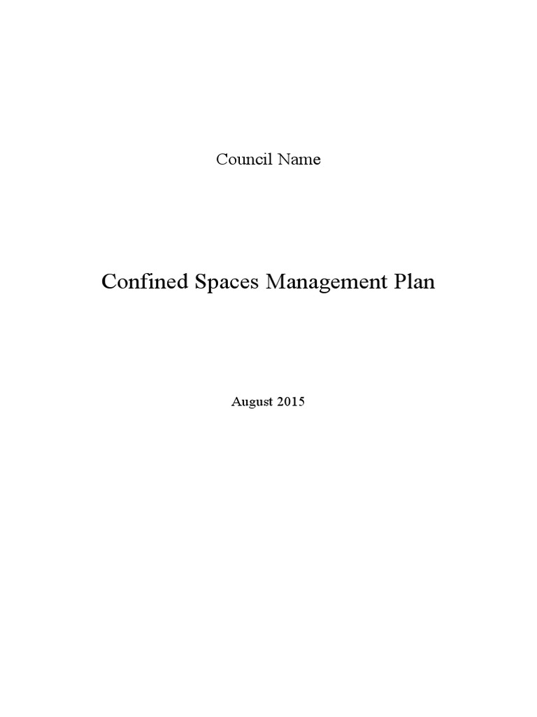 Confined Space Management Plan | PDF | Risk Assessment | Occupational ...