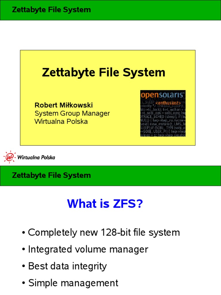 Zettabyte File System | PDF | File System | Computer Data