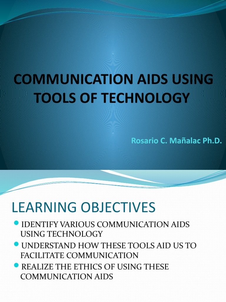 Communication Aids Using Tools of Technology New Power Point. | PDF ...