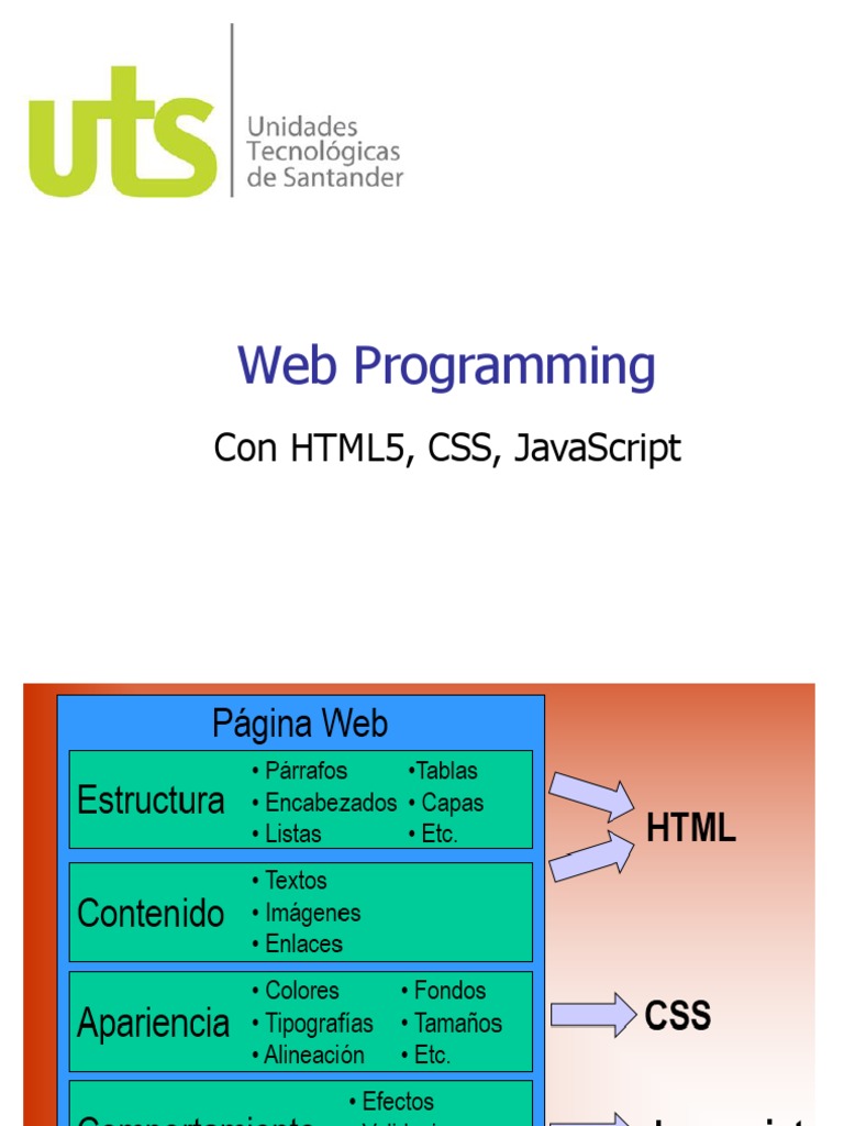 Web Programming: Con Html5, CSS, Javascript | PDF | Html Element | Computer File Formats