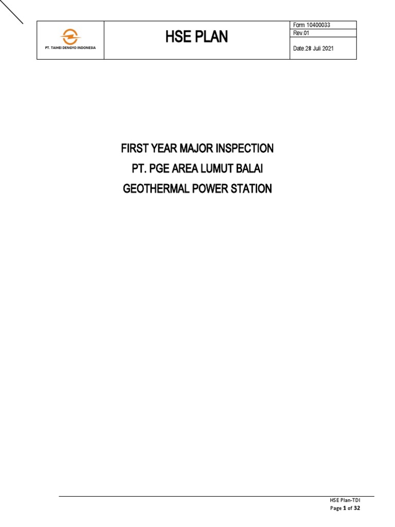 HSE Plan | PDF