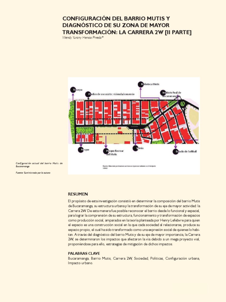 Diagnóstico del Barrio Mutis en Bucaramanga | PDF | Peatonal | La ...