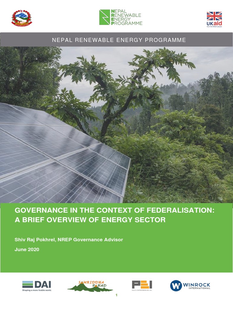 Governance in The Context of Federalisation A Brief Overview of Energy ...