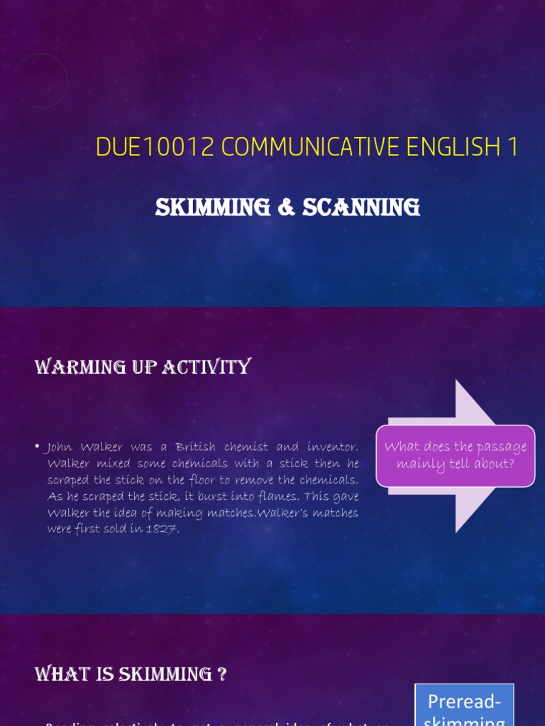 Skimming and Scanning: Effective Reading Strategies for Locating Key ...