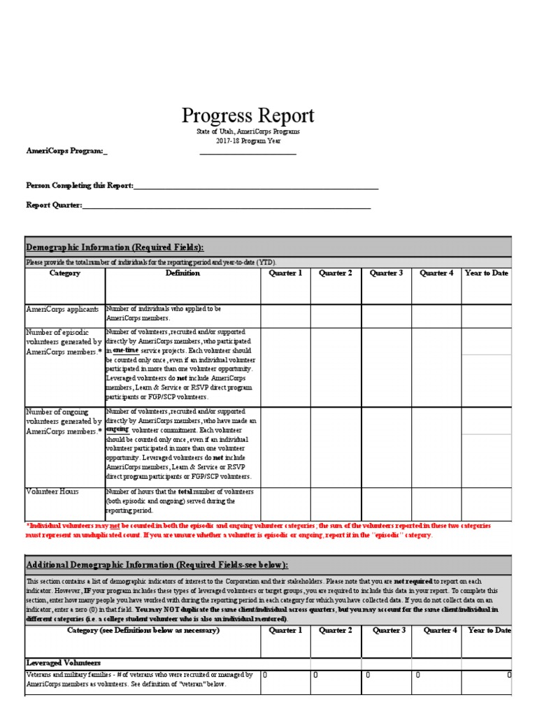 Progress Report Template 08 | PDF | Employee Retention | Capacity Building