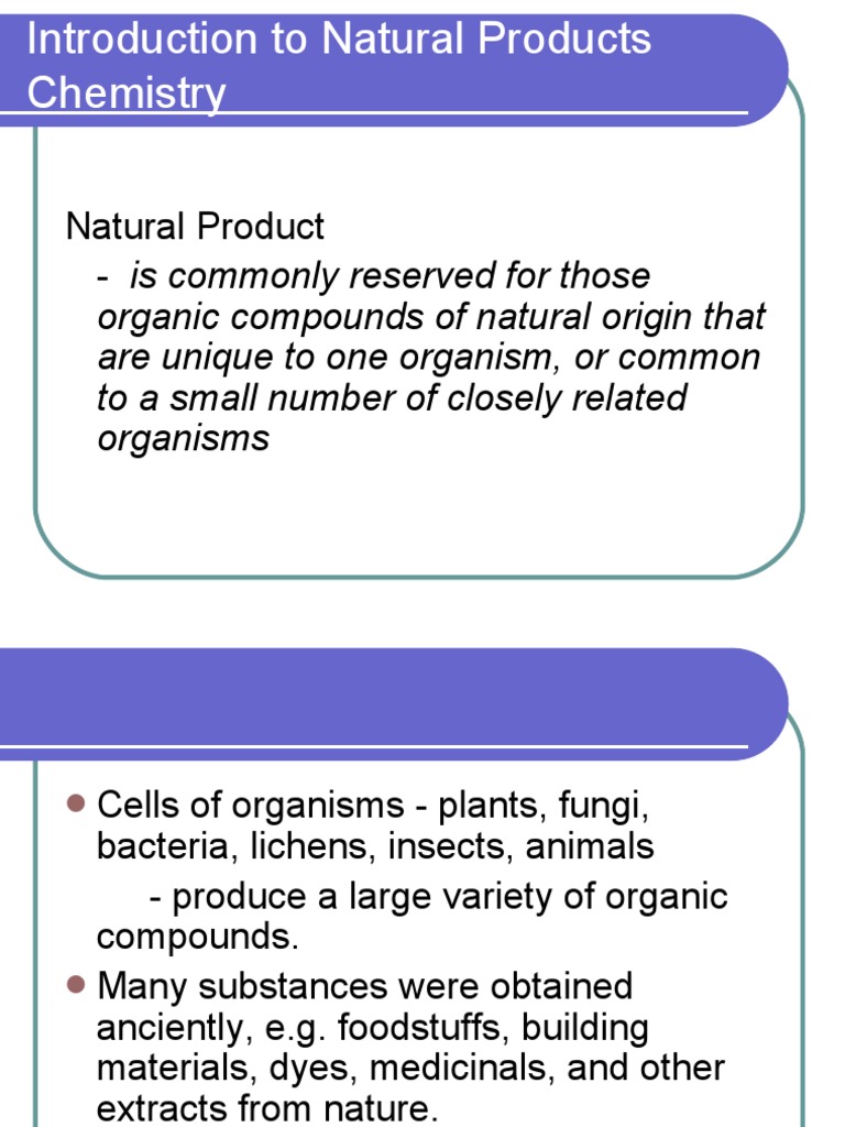 Introduction To Natural Products Chemistry | PDF | Natural Products ...