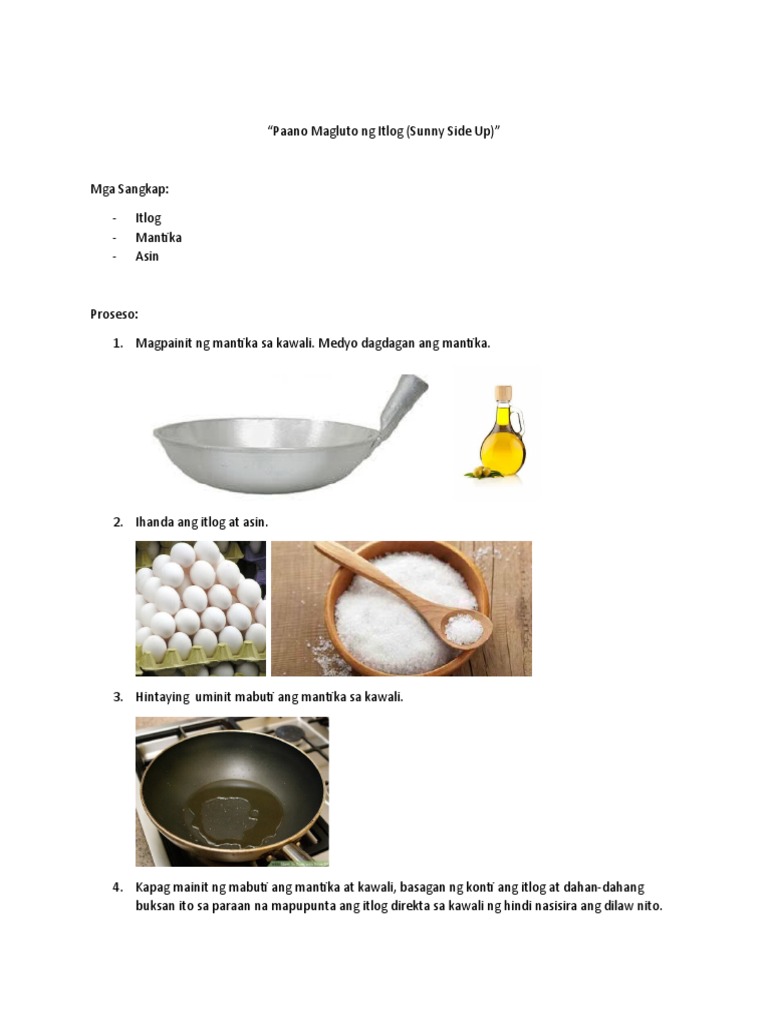 Paano Magluto NG Itlog | PDF