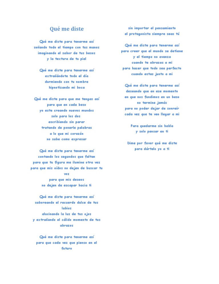 Qué me diste