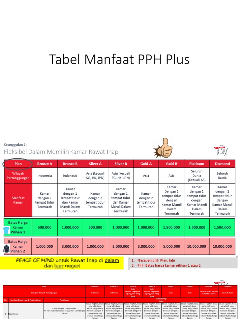 Tabel Manfaat PPH Plus | PDF