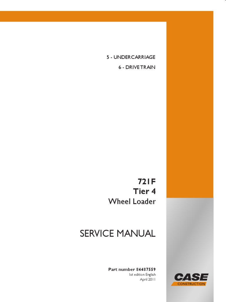 Service Manual: 721F Tier 4 | PDF | Pump | Valve